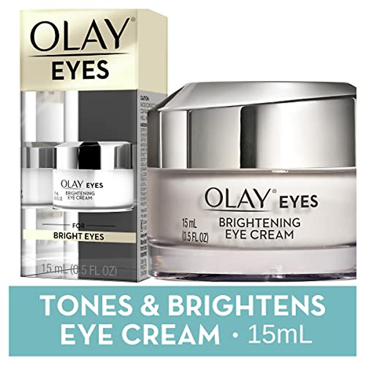 Olay Vitamin C Brightening Eye Cream to Help Reduce Dark Circles, Brightening Cream, 0.5 Fl Oz
