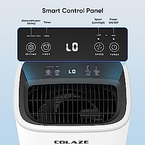 2500 Sq. Ft 30 Pint Dehumidifier, COLAZE DH01 Energy Star Dehumidifiers with Drain Hose for Home Basement Bedroom Bathroom, Auto Defrost & Overflow & Timer & Dry Function with 0.66 Gal Bucket