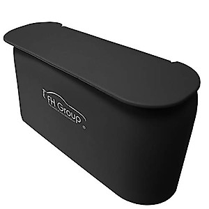 FH Group Silicone Waterproof Durable Portable Small Waste Trash Garbage Bin Can for Cars, SUVs, and Trucks Black