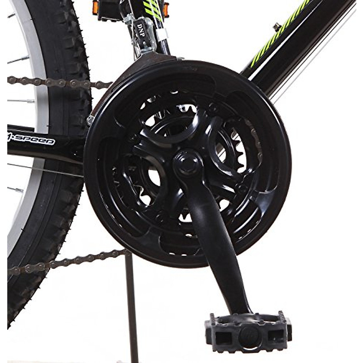 Titan Trail 21-speed Suspension Men's Mountain Bike, 18-Inch Frame, Green and Black