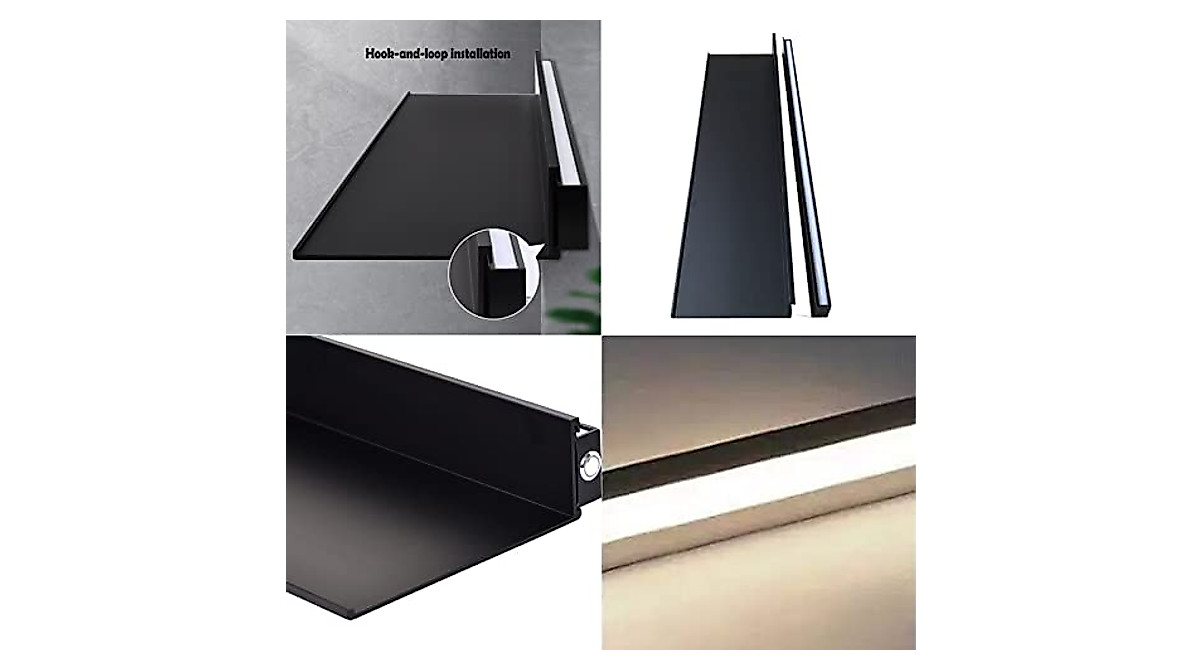 SLVUAFRN Floating Display Shelf with LED Light | Stylish Wall Mount