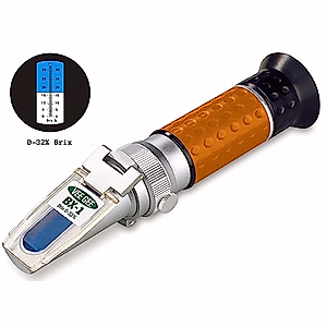 Vee Gee Scientific BX-1 Handheld Brix Refractometer, Industrial-Grade, 0-32% Brix Range, 0.2% Resolution, ±0.2% Accuracy, 1-Year Warranty