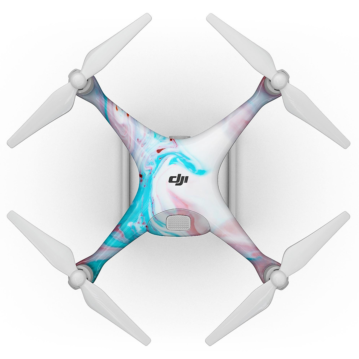 Design Skinz Design Skinz Marbleized Teal and Pink V2 Full-Body Wrap Decal Skin-Kit Compatible with The Drone DJI Mavic Air