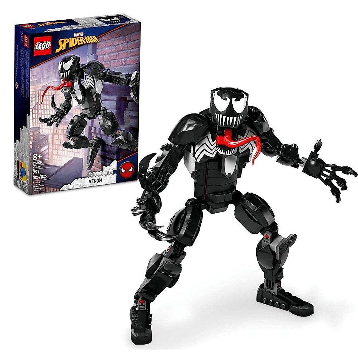 LEGO Marvel Venom Figure, 76230 Fully Articulated Super Villain Action Toy, Spider-Man Universe Collectible Set, Alien Toys for Boys and Girls