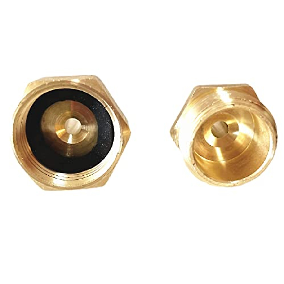 Lead-Free Brass Winterize Blow Out Adapter for Sprinkler Systems Air Compressor Quick Connect 1/4" Quick Connect Plug to GHT 3/4" Garden Hose Fitting for RV, Travel Trailer, Boat & Camper