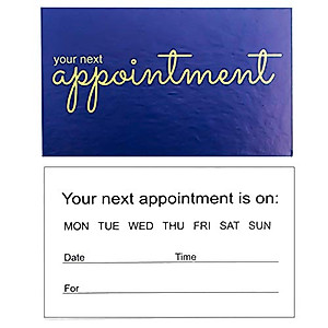 RXBC2011 Appointment Reminder Cards Pack of 100 Navy Blue