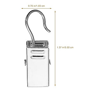 ULTNICE Drapery Hooks Stainless Steel Curtain Clips Hooks Small Patio Awining Lights Hanger Siding Clips for Hanging Tablecloth Towel Bathroom 60pcs Metal S Hooks
