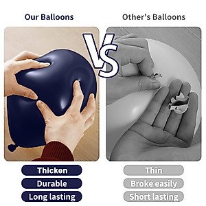 Maylai 84 Pcs Navy Blue Balloons Different Sizes 18/12/10/5 Inch Latex Balloon Garland Arch Kit for Halloween Christmas Thanksgiving Baby Shower Wedding Birthday Bride Balloon Party Decoration