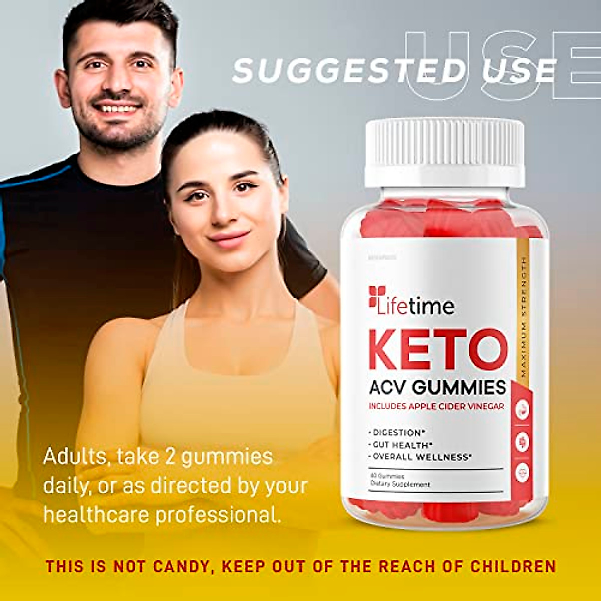 Nutrixpress (1 Pack) Lifetime Keto ACV Gummies- New Life time Keto Apple Cider Vinegar Gummys, LifetimeKeto + ACV Advance Formula, Lifetime Plus, Review, 30 Days Supply.