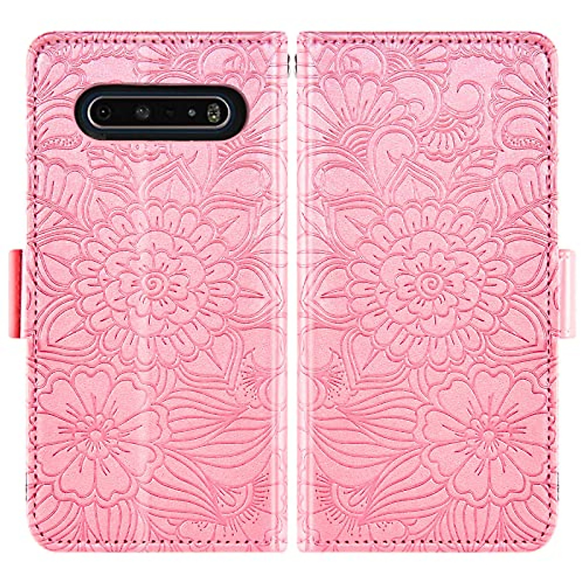 Compatible with LG V60 ThinQ V60ThinQ 5G G9 Thin Q Wallet Case and Tempered Glass Screen Protector Card Holder Stand Magnetic Leather Flip Phone Cover for LGV60 V 60 60ThinQ 60V Women Men Rose Gold