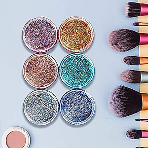 2oz Plastic Cosmetic Jars Leak Proof Clear Container with Black Lid for Cream, Lotion, Powder, ointment, Beauty Products etc, 6 Pcs.