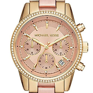 Michael Kors Ritz Chronograph Rose Gold-Tone Stainless Steel Women's Watch (Model: MK6475)