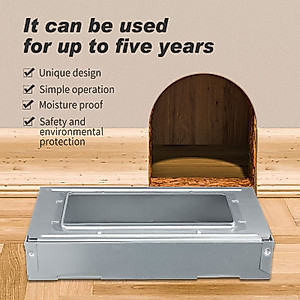 Qualirey 8 Pack Multi Catch Mouse Trap Clear Top Humanized Mouse Trap Rodent Mouse Trap for Indoor Outdoor Rat Control Pet and Security (Silver)