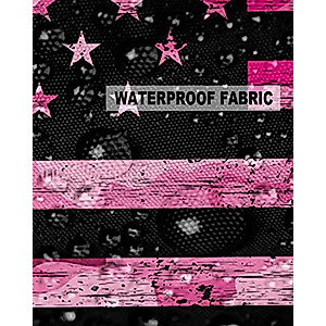 Funnywall88 Waterproof Throw Pillow Covers Set of 2 Camo Independence Day American Flag Patriotic Couch Pillow Cases Outdoor Sofa Cushion Cover Home Decor for Bed Living Room, 16" x 16"