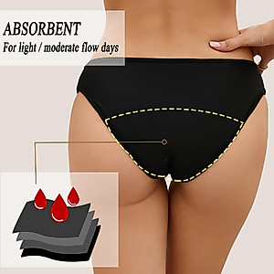 Leoparts Period Swimwear Leakproof Bikini Bottoms Low Rise Swimuit Bottom Briefs for Teen Girls Women