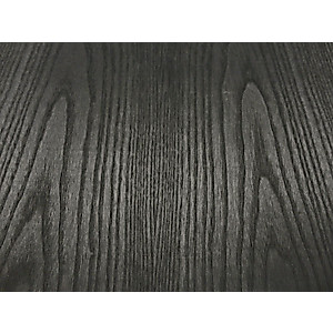 Oak Black Dyed Flat Cut Wood Veneer 24" x 24" with Paper Backer 1/40" Thickness