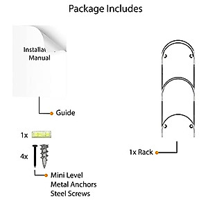 Wallniture Boto Bathroom Towel Rack Wall Mounted Bathroom Organizer, Bath Towel & Hand Towel Holder, 3 Sectional Bathroom Storage Rack Chrome Round Shape