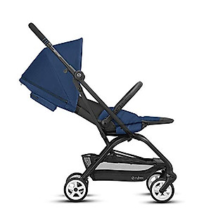CYBEX Eezy S Twist 2 Stroller, 360° Rotating Seat, Parent Facing or Forward Facing, One-Hand Recline, Compact Fold, Lightweight Travel Stroller, Stroller for Infants 6 Months+, Navy Blue