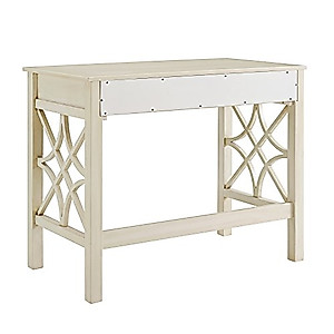 Linon Desk, Antique White, 38 x 20 x 30