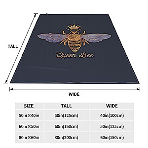 Queen Bee Full Fleece Throw Cloak Wearable Blanket Flannel Fluffy Comforter Quilt Nursery Bedroom Bedding King Size Plush Soft Cozy Air Conditioner Blanket
