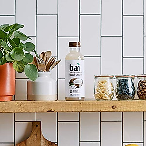 Bai Coconut Flavored Water, Molokai Coconut, Antioxidant Infused Drinks, 18 Fl Oz (Pack of 12)