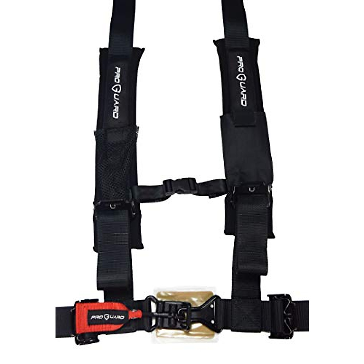 PROGUARD Black 4 Point Harness 2" Straps for Off Road Vehicle, ATV, UTV, Go Kart, Buggy, Side by Side, & Rock Bouncer (Two Pack)