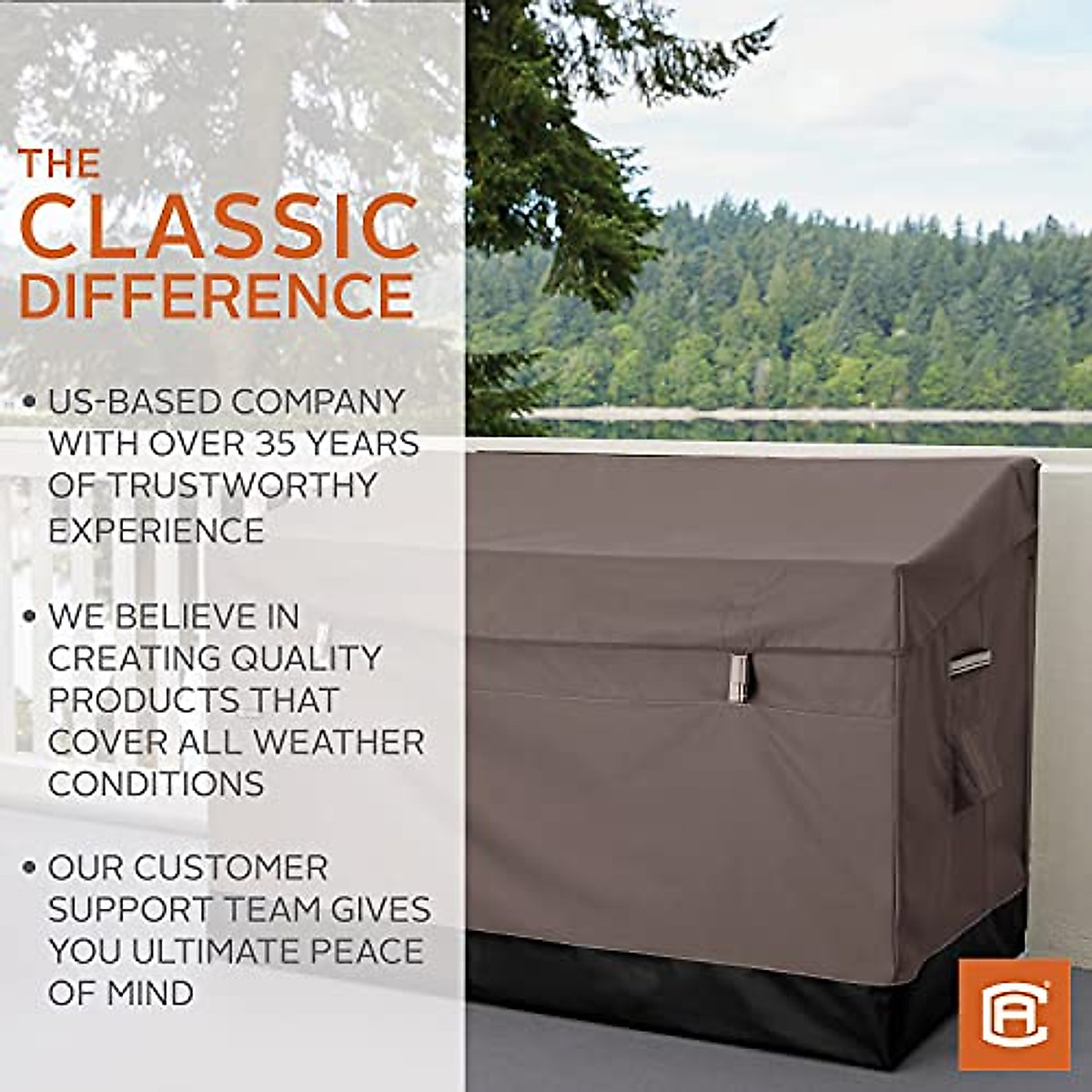 Classic Accessories Ravenna Water-Resistant 133 Gallon Deck Box, outdoor storage box