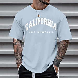 Cool Mens Shirts T Shirts for Men Breathable O Neck Casual Lightweight Summer Classic Fit Tees Fashion True Comfort Tops Dad Tshirts Shirts for Men