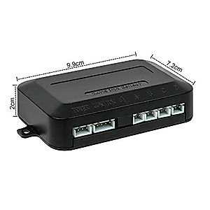 TOTMOX Car Auto Vehicle Reverse Backup Radar System, Reversing Radar Detector 4 Reversing Parking Sensors Beep Alarm