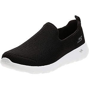 Skechers mens Go Max-athletic Air Mesh Slip on Walking Shoe, Black/White, 9.5 X-Wide US