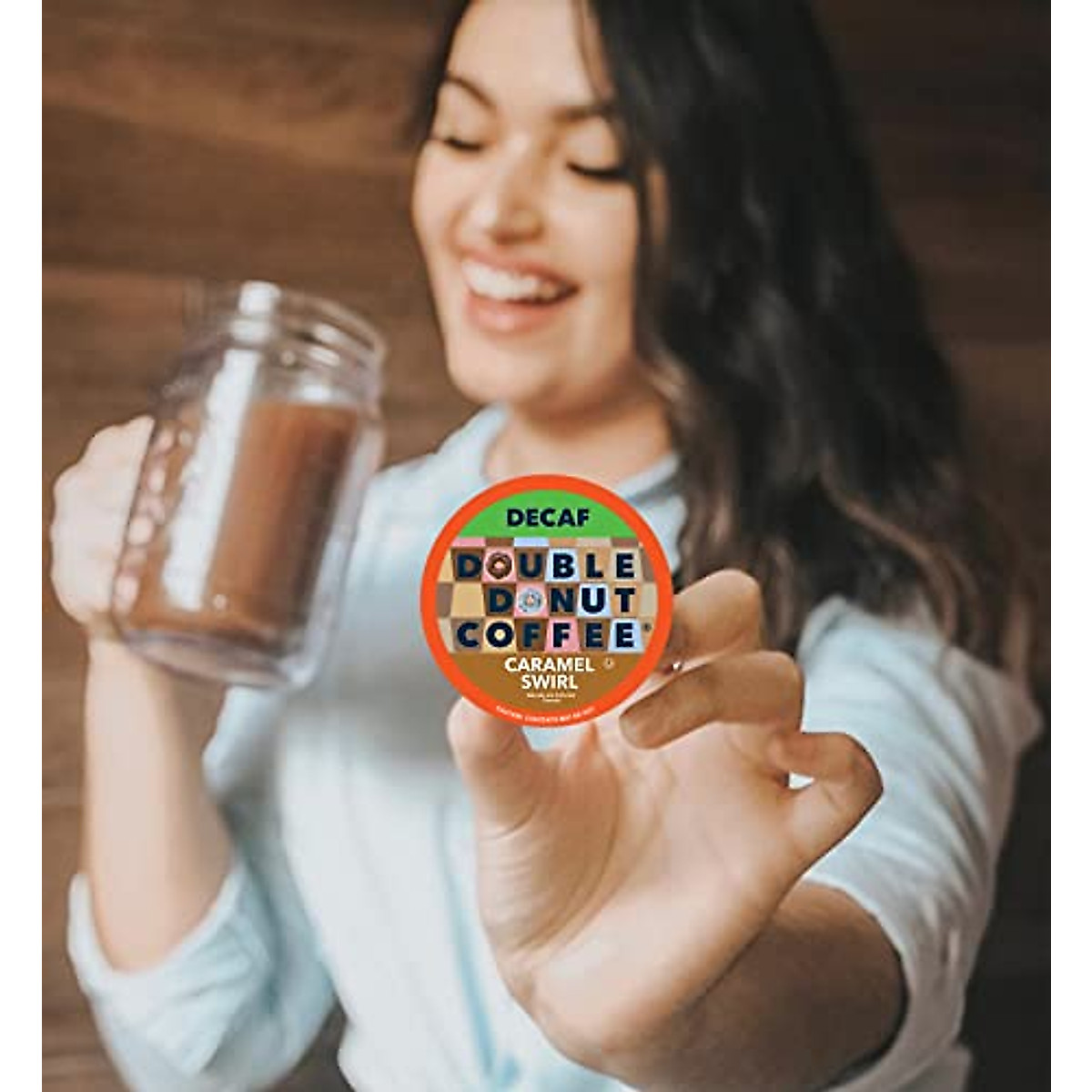 Decaf Flavored Coffee Variety Pack - 6 Traditional Flavors (Caramel Swirl, Hazelnut, Glazed Donut, Mocha Nut Fudge, Vanilla Bean, and Cinnamon Bun) for Keurig K Cups Coffee Makers - 72 Count