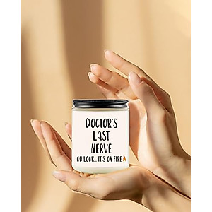 Thank You Doctor Gifts for Women Men, Doctor Appreciation Gifts, Funny Gifts for Doctor Retirement Birthday, Handmade Lavender Natural Soy Wax Candle Gifts for Doctor (7oz)