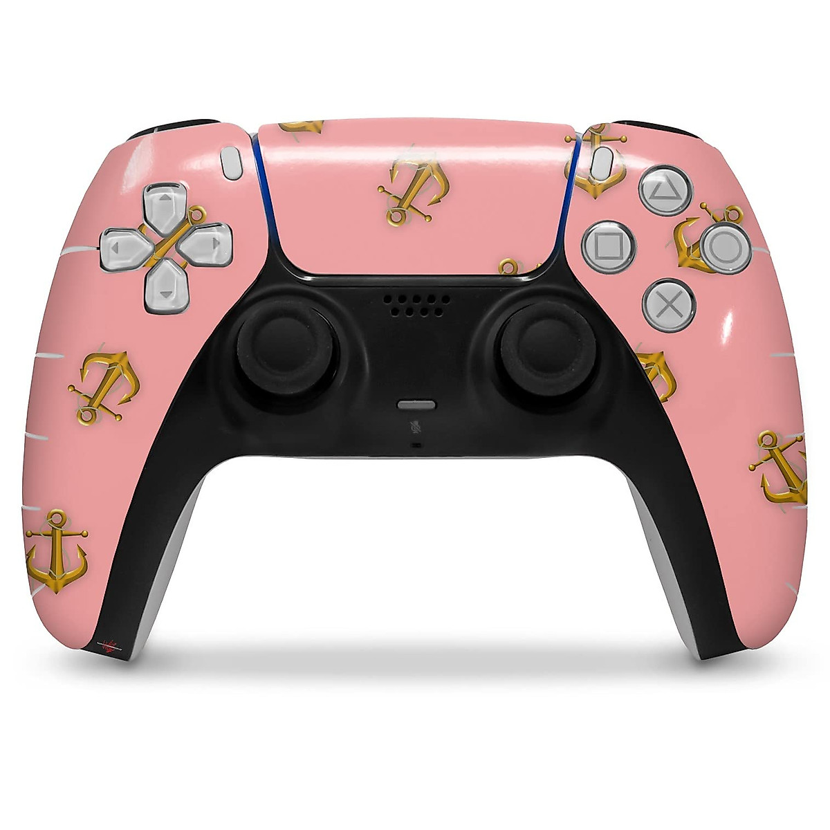 WraptorSkinz Skin Wrap compatible with Sony PS5 DualSense Controller Anchors Away Pink (CONTROLLER NOT INCLUDED)