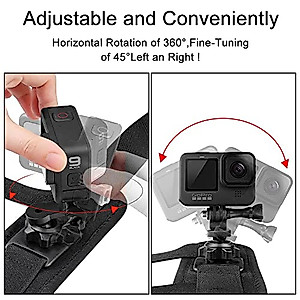 Taisioner Shoulder Strap Body Mount Clamp for GoPro AKASO DJI OSMO or Other Action Camera Video Record Accessories (2022 Improve Version)