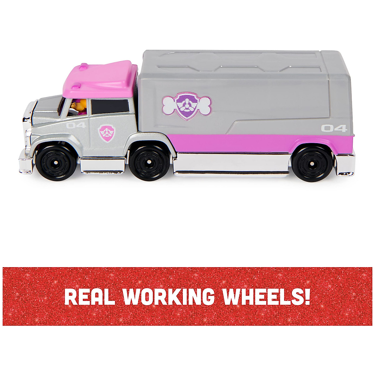 Paw Patrol, True Metal Chase, Marshall and Skye Collectible Big Truck Pups Toy Trucks (Amazon Exclusive) 1:55 Scale, Kids Toys for Ages 3 and up