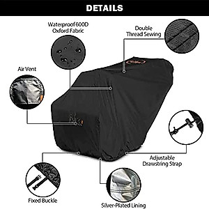 Outdoor TV Cover 48"-50" for Ultra-Thin TVs-Waterproof Double Zipper+Snow Blower Cover, HOMEYA Snow Thrower Cover Waterproof Snowblower Protector All Weather Outdoor Protection Universal Size