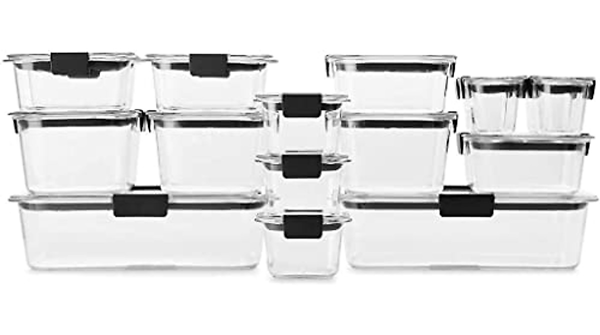Rubbermaid Storage Containers Set - Leak-Proof & Clear for Food & Meal Prep