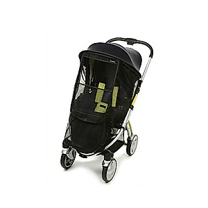 Manito Magic Shade (Sun Shade + Mosquito Net 2-in-1) for Strollers - Black/Black