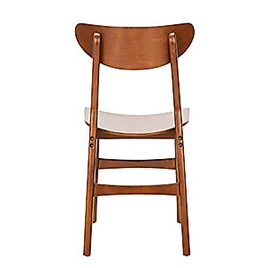Safavieh Home Lucca Retro Walnut Dining Chair, Set of 2