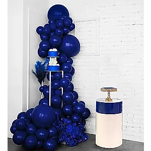 Kozee Navy Blue Double-Stuffed Balloons different sizes 63pcs18/10/5 inch Dark green balloon Garland kit For Wedding Birthday baby shower anniversary decorations