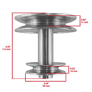 Caltric 532175410 187618 Engine Double Pulley Compatible with Husqvarna Lt18542 Lt131 Lt141