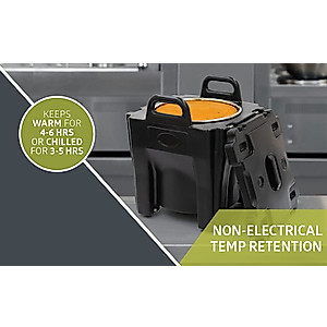 Pearington Insulated Food Carrier, 32qt Capacity, w/Stainless Steel Barrel, Top Load, Soups or Cold Drinks