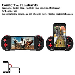Ipega PG-9087S Wireless Game Controller, Retractable Telescopic PUBG Mobile Controller Joystick Gamepad for Android/iOS Smartphones/Tablets/Smart TV