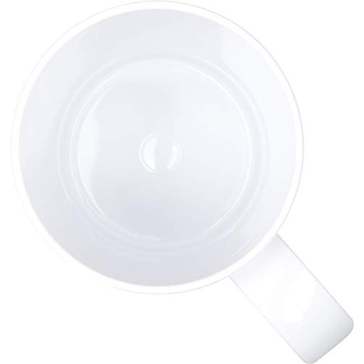 Carlisle FoodService Products Mug Plastic Coffee Mug with Large Handle for Buffets, Home, and Restaurant, Tritan, 12 Ounces, White