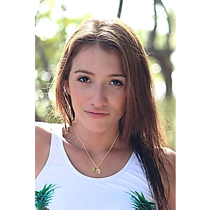 TGOLM 14k Gold Plated Pisces Sign March Birthstone Created-aquamarine Crystal Necklace for Women Birthday Gift