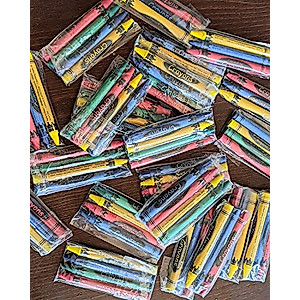 CrayonKing 25 Sets of 4-Packs in Cello (100 total bulk Crayons) Restaurants, Party Favors, Birthdays, School Teachers & Kids Coloring Non-Toxic Crayons