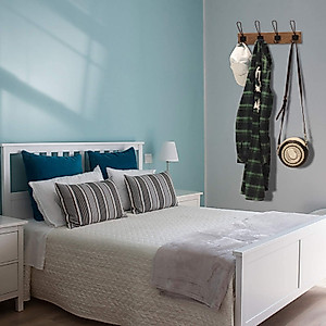 Mzizi Dco Coat Rack Wall Mounted,Wall Coat Rack with 8 Rustic Coat Hooks,Office Entryway Bedroom Hanging Towel Coat Clothes Hat Bag Robes (2 Pack)