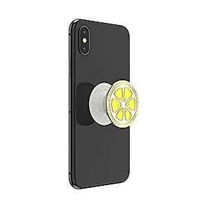 ​​​​PopSockets Phone Grip with Expanding Kickstand, PopSockets for Phone - Enamel Lemon Slice