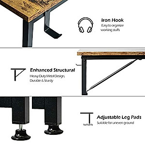 Lufeiya 31 31 inch Small Computer Desk Brown and White Set