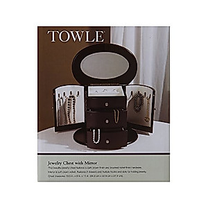 Towle Jewelry Chest, Dark Mahogany